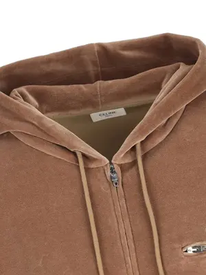 Celine Long-sleeved Hooded Casual Jacket With Zippered Pocket