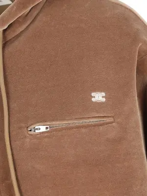 Celine Long-sleeved Hooded Casual Jacket With Zippered Pocket