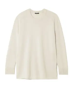 JAMES PERSE Crew Neck Long Sleeve Sweater - White