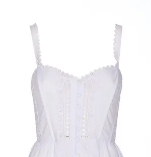 Charo Ruiz Ibiza Lace Trim Mini Dress