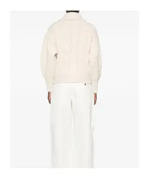 Brunello Cucinelli Collared Long-sleeved Knit Sweater