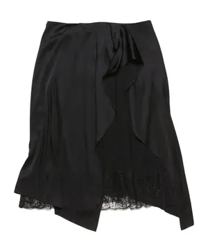Acne Studios Satin Ruffle Skirt - Black