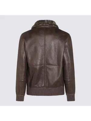 Brunello Cucinelli Effect Shearling Bomber Jacket