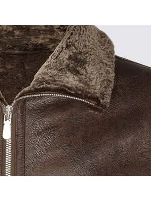 Brunello Cucinelli Effect Shearling Bomber Jacket