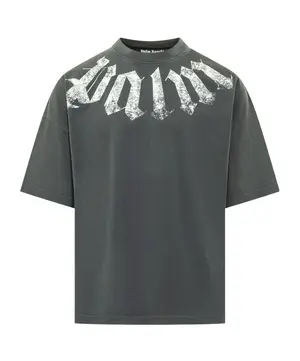 Palm Angels Big Neck Logo T-shirt - Black
