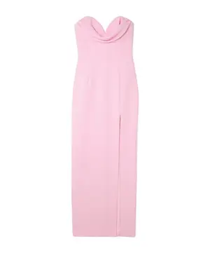 Rebecca Vallance Skyla Strapless Draped Evening Gown - Pink