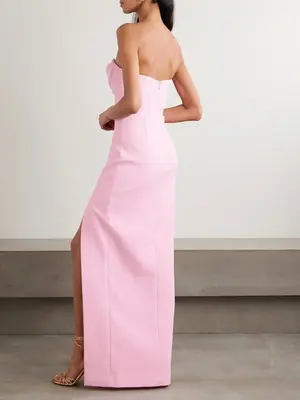 Rebecca Vallance Skyla Strapless Draped Evening Gown
