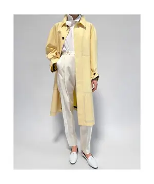 Celine Cotton Coat With Drawstring Cuffs