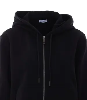 Burberry Cashmere Check Patch Cotton Zip Hoodie