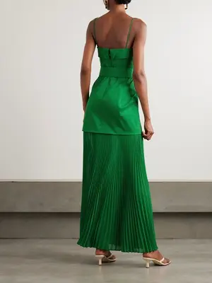 Rebecca Vallance Bailey Tie-up Pleated Dress