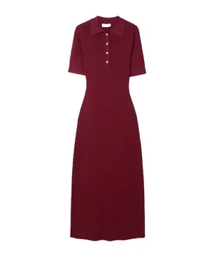 Rebecca Vallance Reagan Ribbed Knit Polo Dress