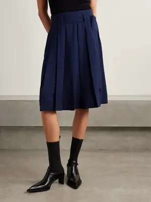 Proenza Schouler Lace-up Pleated Midi Skirt
