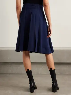 Proenza Schouler Lace-up Pleated Midi Skirt