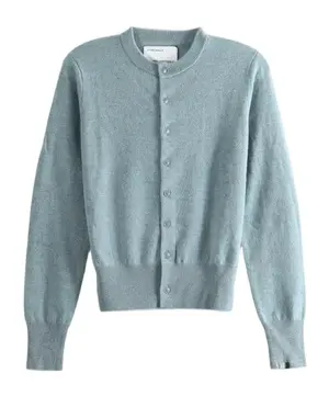 Extreme Cashmere Long-sleeve Single-breasted Cardigan - Mermaid