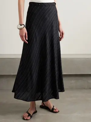 Proenza Schouler Kaia Striped Midi Skirt