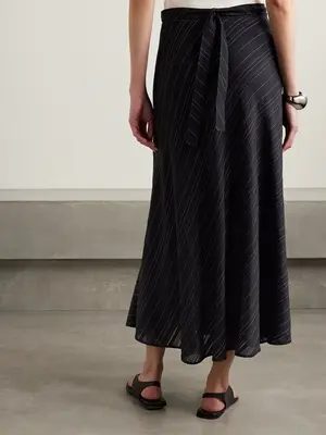 Proenza Schouler Kaia Striped Midi Skirt