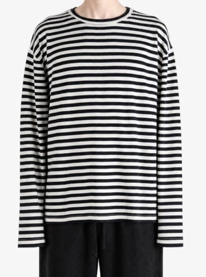 Extreme Cashmere Long-sleeved Striped T-shirt
