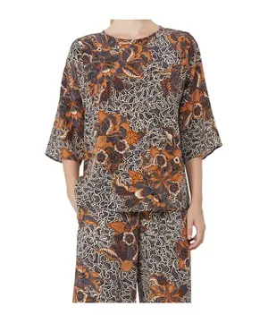Max Mara Crew Neck Short-sleeved T-shirt - Multicolor
