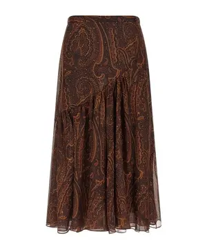 Etro Paisley Skirt - Brown