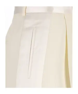 Celine Hepburn Tux Trousers In Diagonal Wool
