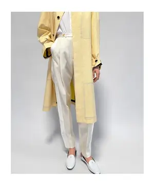 Celine Hepburn Tux Trousers In Diagonal Wool
