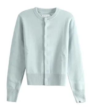Extreme Cashmere Long-sleeve Single-breasted Cardigan - Glass