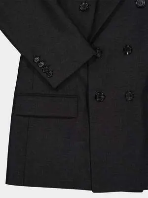 Saint Laurent Double-breasted Jacket In Felted Wool Gabardine