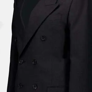 Saint Laurent Double-breasted Jacket In Felted Wool Gabardine