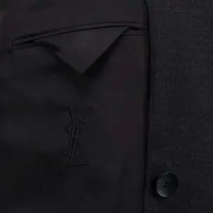 Saint Laurent Double-breasted Jacket In Felted Wool Gabardine