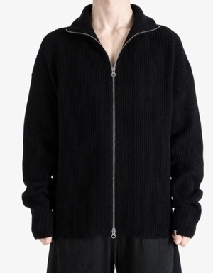 Extreme Cashmere Long-sleeve Zip-up Cardigan