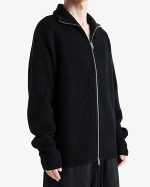 Extreme Cashmere Long-sleeve Zip-up Cardigan