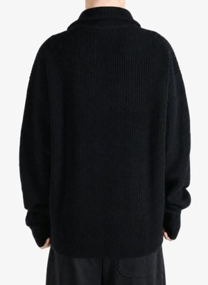 Extreme Cashmere Long-sleeve Zip-up Cardigan