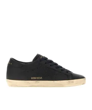 GOLDEN GOOSE Super-star Leather Sneakers - Navy Blue