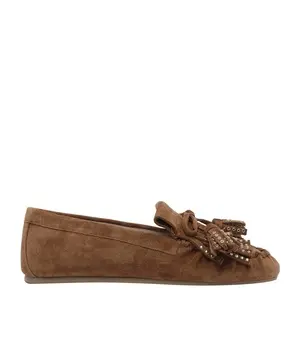 STUART WEITZMAN Round-toe Loafers - Brown