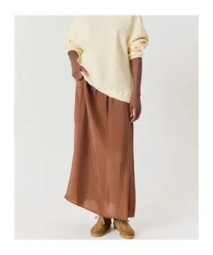 American Vintage Elastic Waistband A-line Midi Skirt