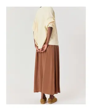 American Vintage Elastic Waistband A-line Midi Skirt