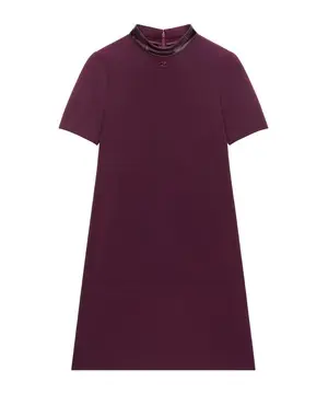 COURREGES Vinyl Collar A-line Mini Dress