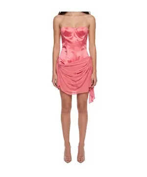 Alex Perry Sleeveless Off-the-shoulder Ruched Dress