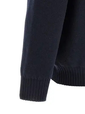 ROBERTO COLLINA Zip Polo Knitted Top