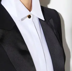Elisabetta Franchi Cool Wool Cropped Jacket With Shirt Collar