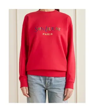 Saint Laurent Embroidered Crewneck Sweatshirt