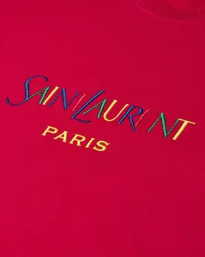 Saint Laurent Embroidered Crewneck Sweatshirt