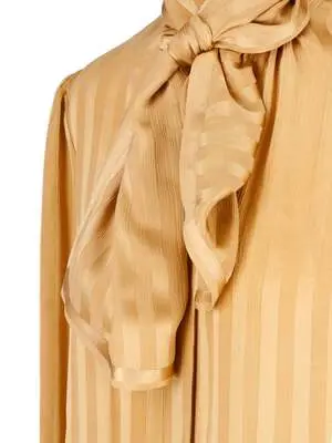 Saint Laurent Striped Bow-tie Shirt