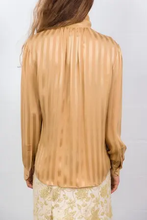 Saint Laurent Striped Bow-tie Shirt