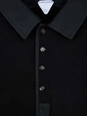 Bottega Veneta Collared Long-sleeve Polo Shirt