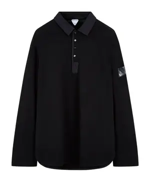 Bottega Veneta Collared Long-sleeve Polo Shirt