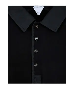 Bottega Veneta Collared Long-sleeve Polo Shirt
