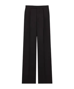 Saint Laurent Fluid Pants In Wool Flannel
