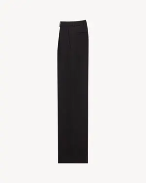 Saint Laurent Fluid Pants In Wool Flannel