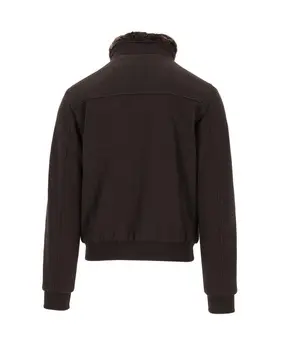 MOORER High-neck Zip Jacket With Fur Trim